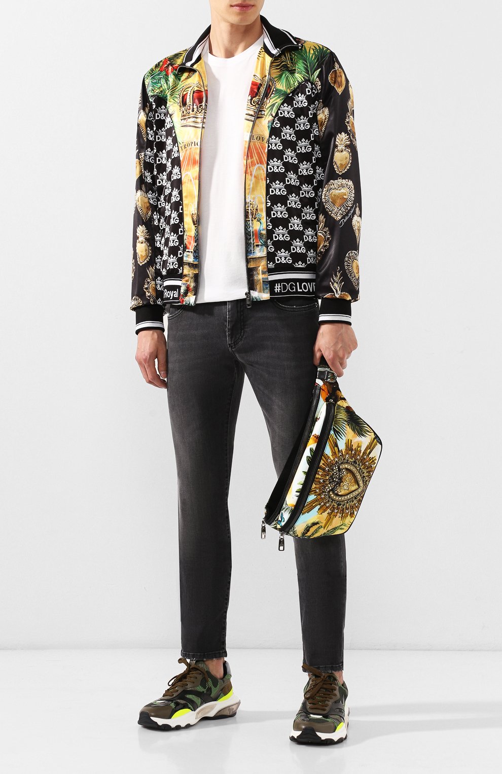 Мужская разноцветная поясная сумка DOLCE & GABBANA купить в интернет ...