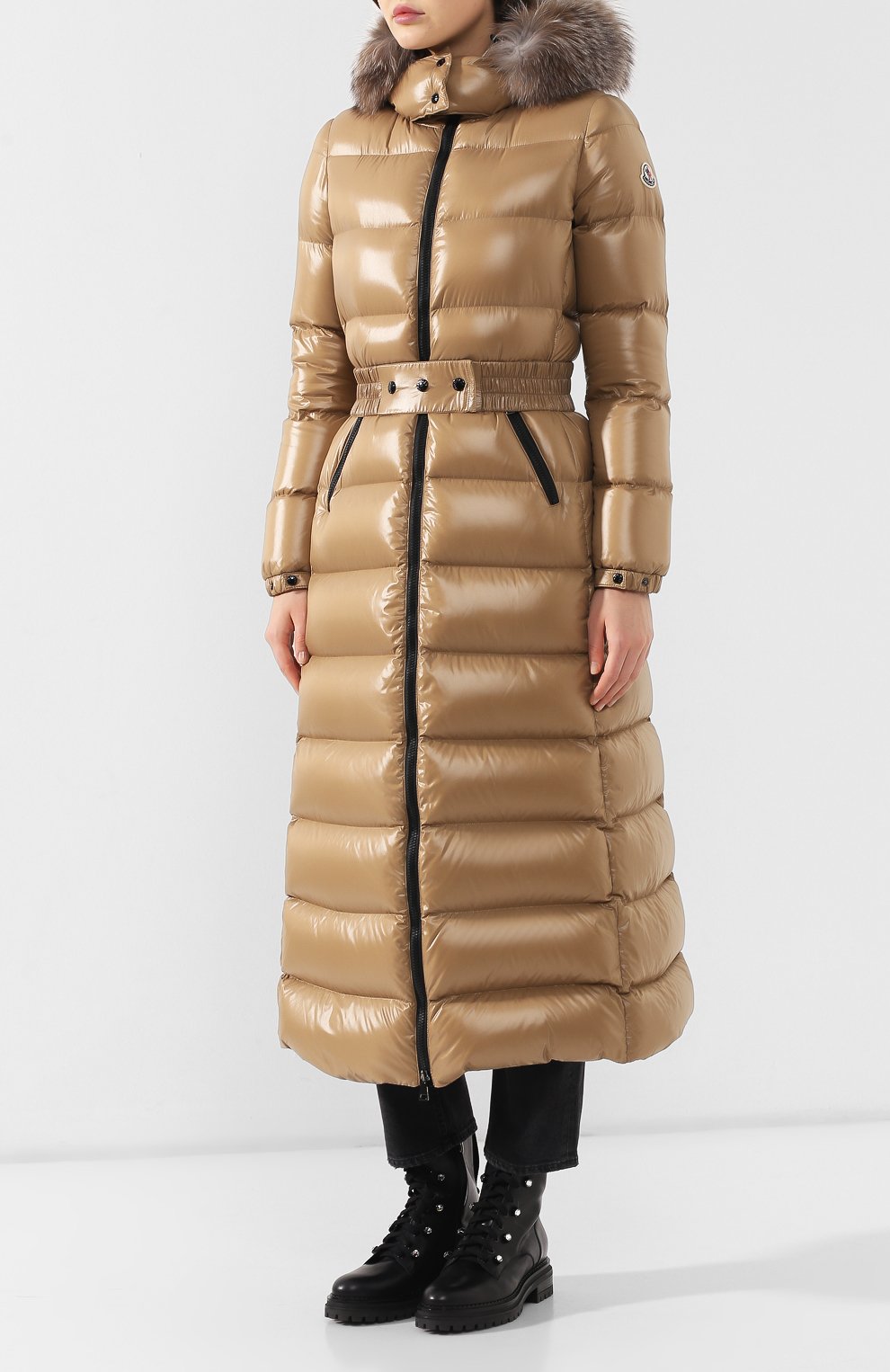 Женский бежевый пуховик moncler hudson MONCLER купить в интернет ...