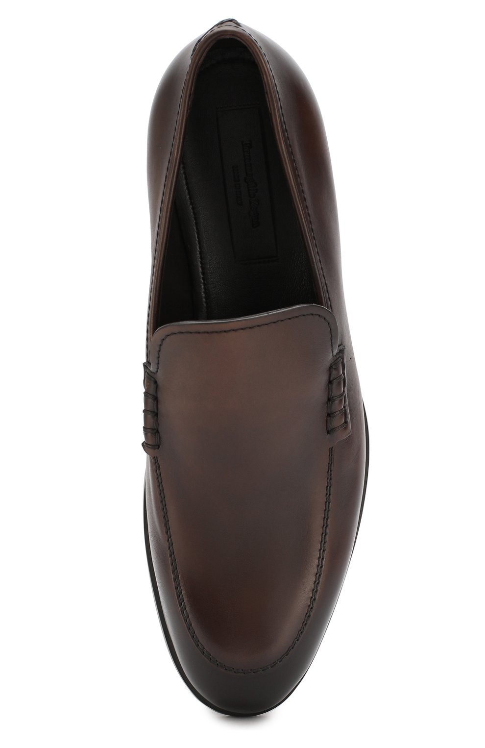 Мужские коричневые кожаные лоферы ERMENEGILDO ZEGNA купить в интернет ...