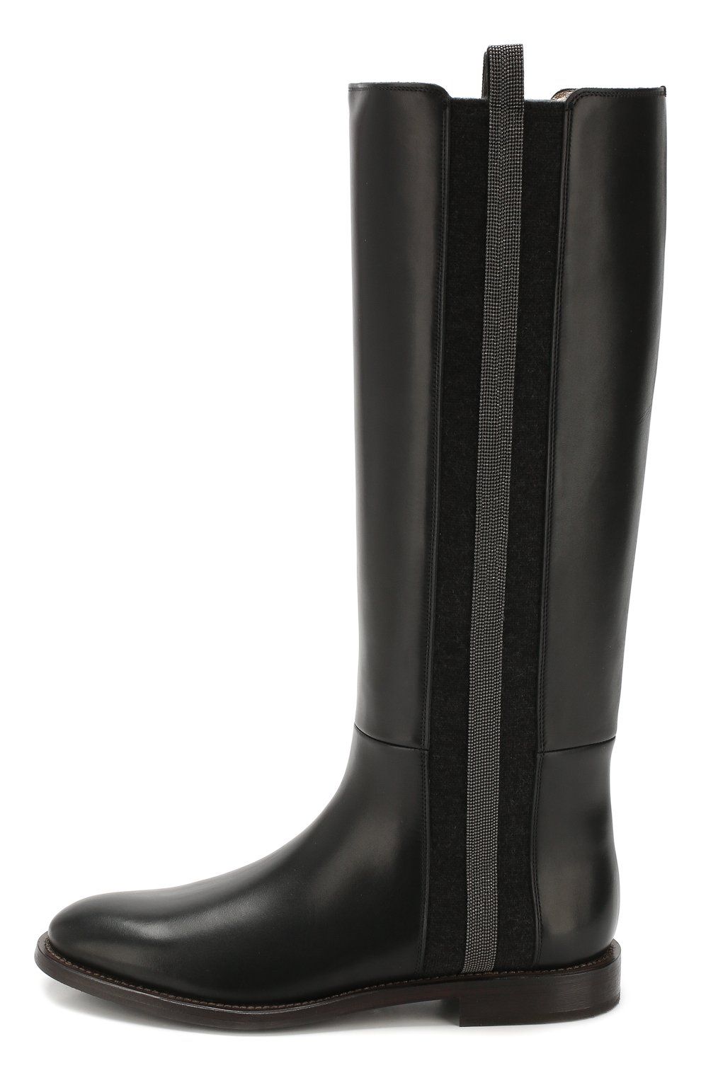 Женские черные кожаные сапоги BRUNELLO CUCINELLI купить в интернет ...