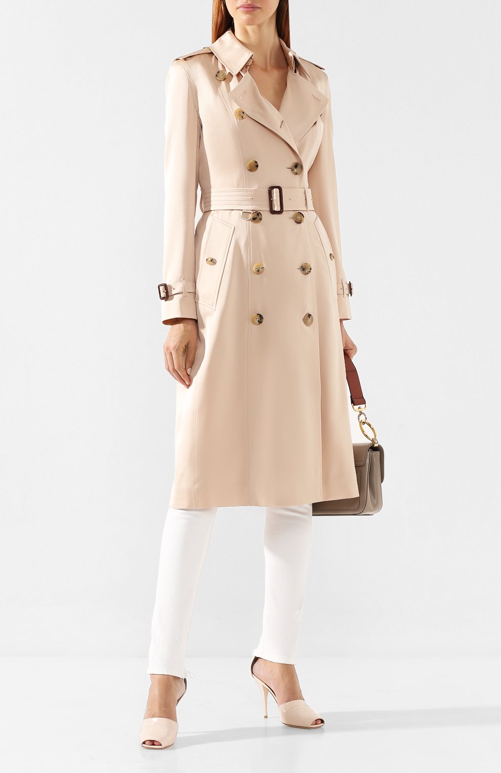 Женский розовый шелковый тренч BURBERRY купить в интернет-магазине ЦУМ ...