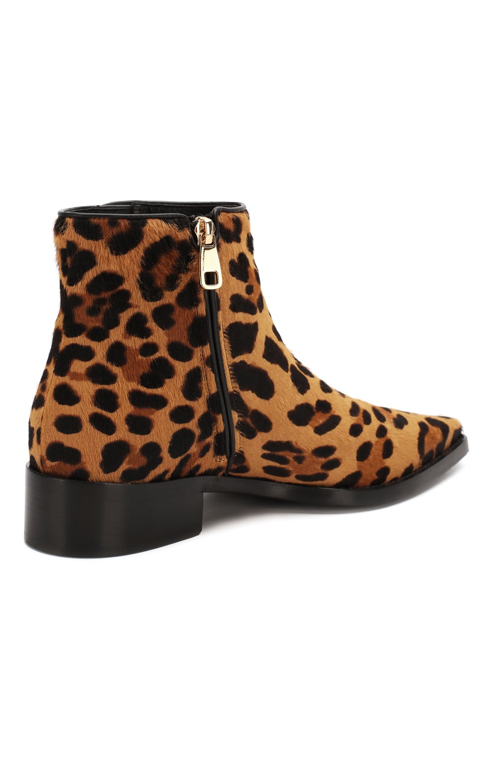 Женские леопардовые кожаные ботинки zanzara DOLCE & GABBANA купить в ...