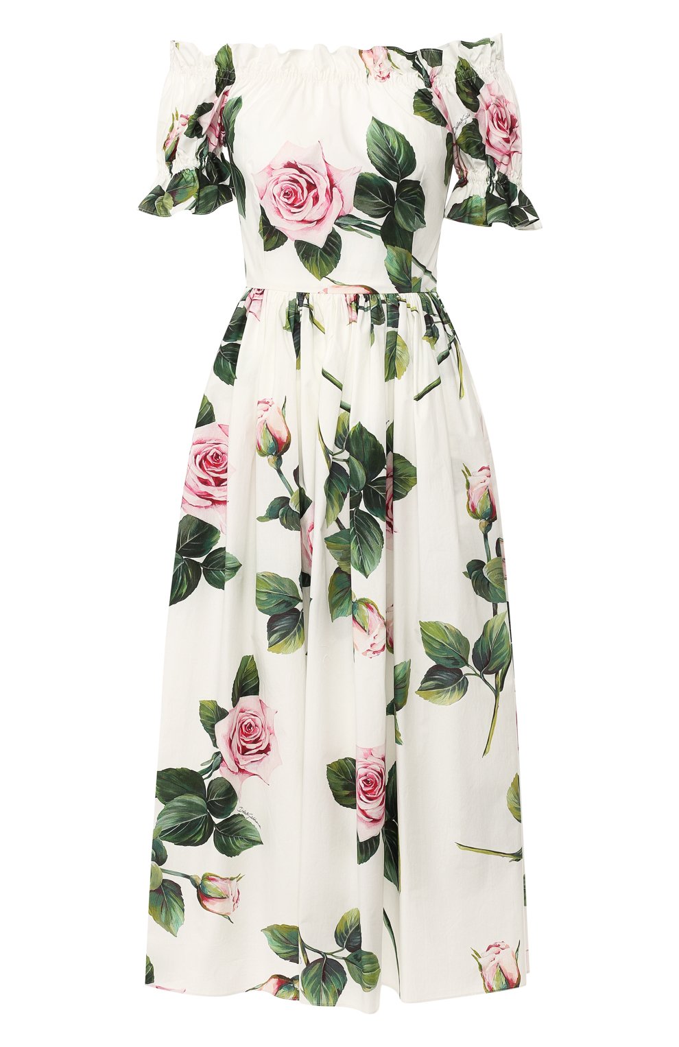 Женское белое хлопковое платье DOLCE & GABBANA — купить за 123000 руб ...