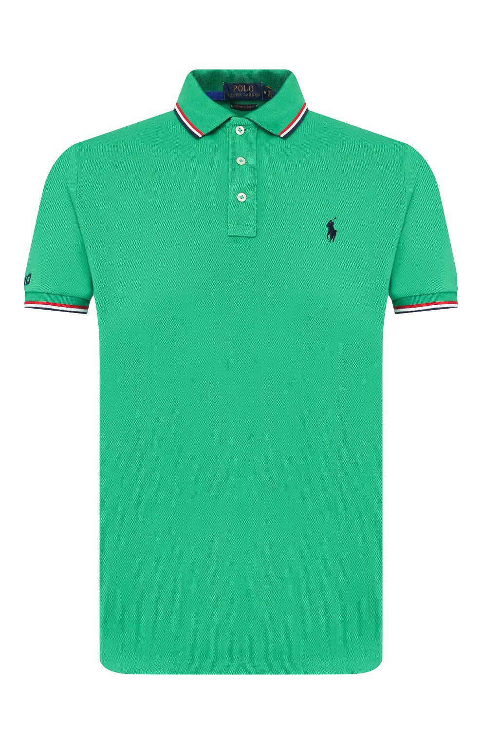 Мужское зеленое хлопковое поло POLO RALPH LAUREN купить в интернет ...
