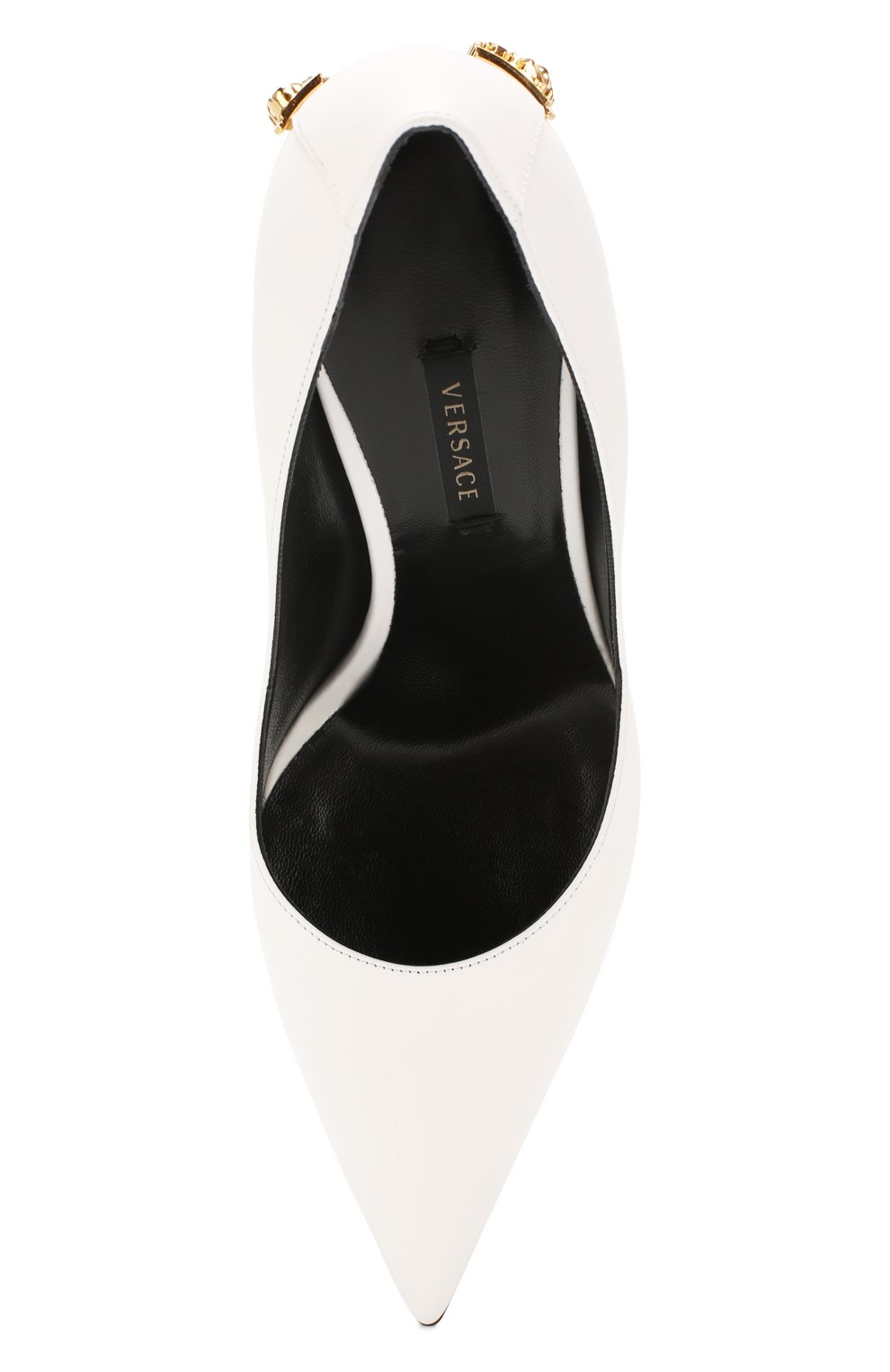 Женские белые кожаные туфли VERSACE — купить за 0 руб. в интернет ...