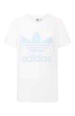 Женская голубая хлопковая футболка ADIDAS ORIGINALS купить в интернет ...
