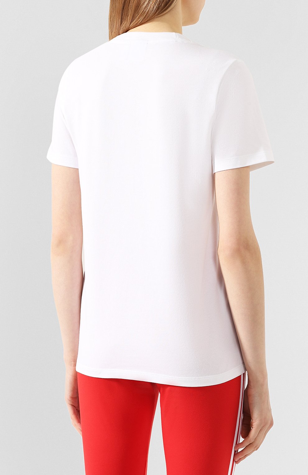 Женская голубая хлопковая футболка ADIDAS ORIGINALS купить в интернет ...