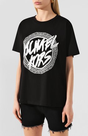 Женская черная хлопковая футболка MICHAEL MICHAEL KORS — купить за ...