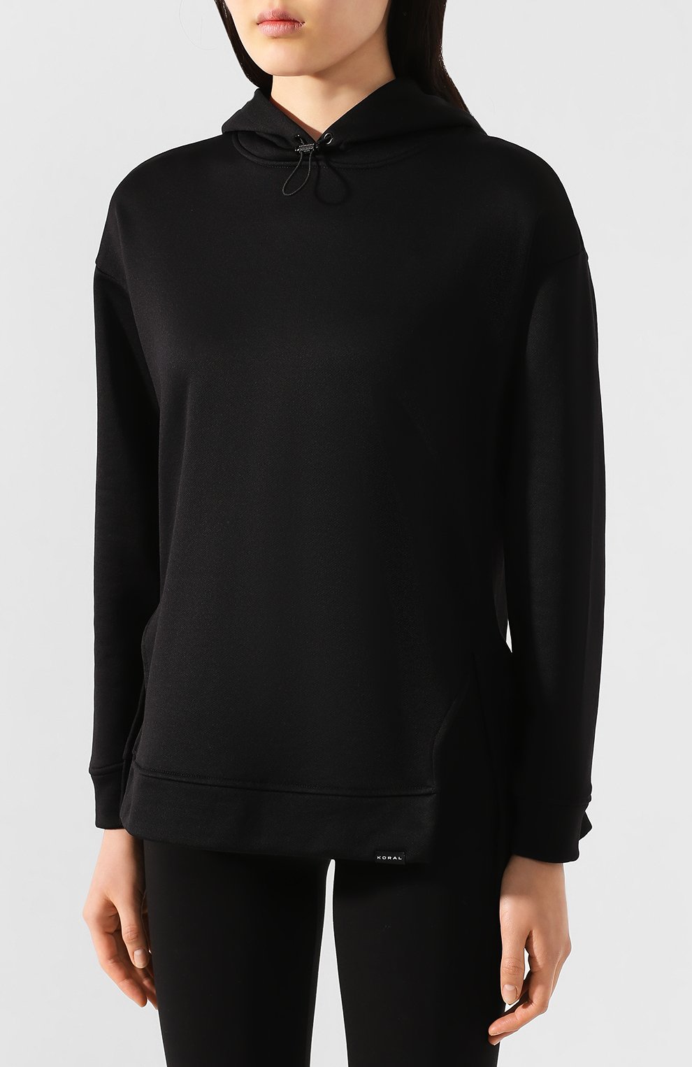 Женский черный хлопковое худи KORAL купить в интернет-магазине ЦУМ, арт ...