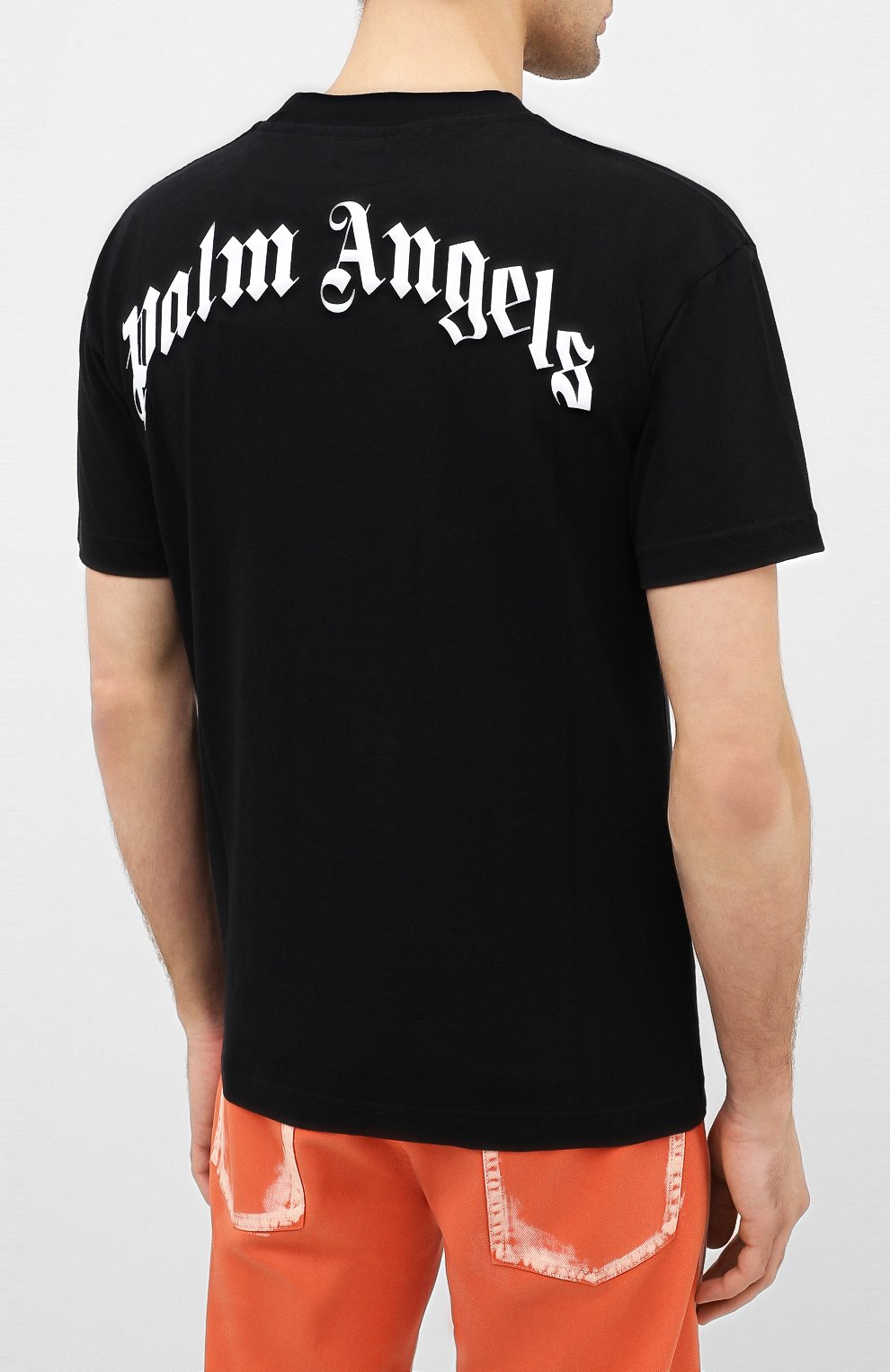 Мужская черная хлопковая футболка PALM ANGELS — купить за 24050 руб. в ...