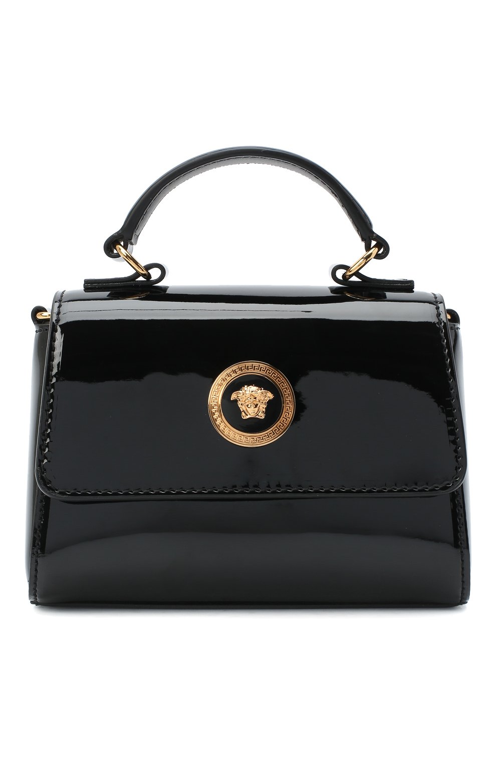 Кожаная сумка VERSACE детская черного цвета — купить в интернет ...