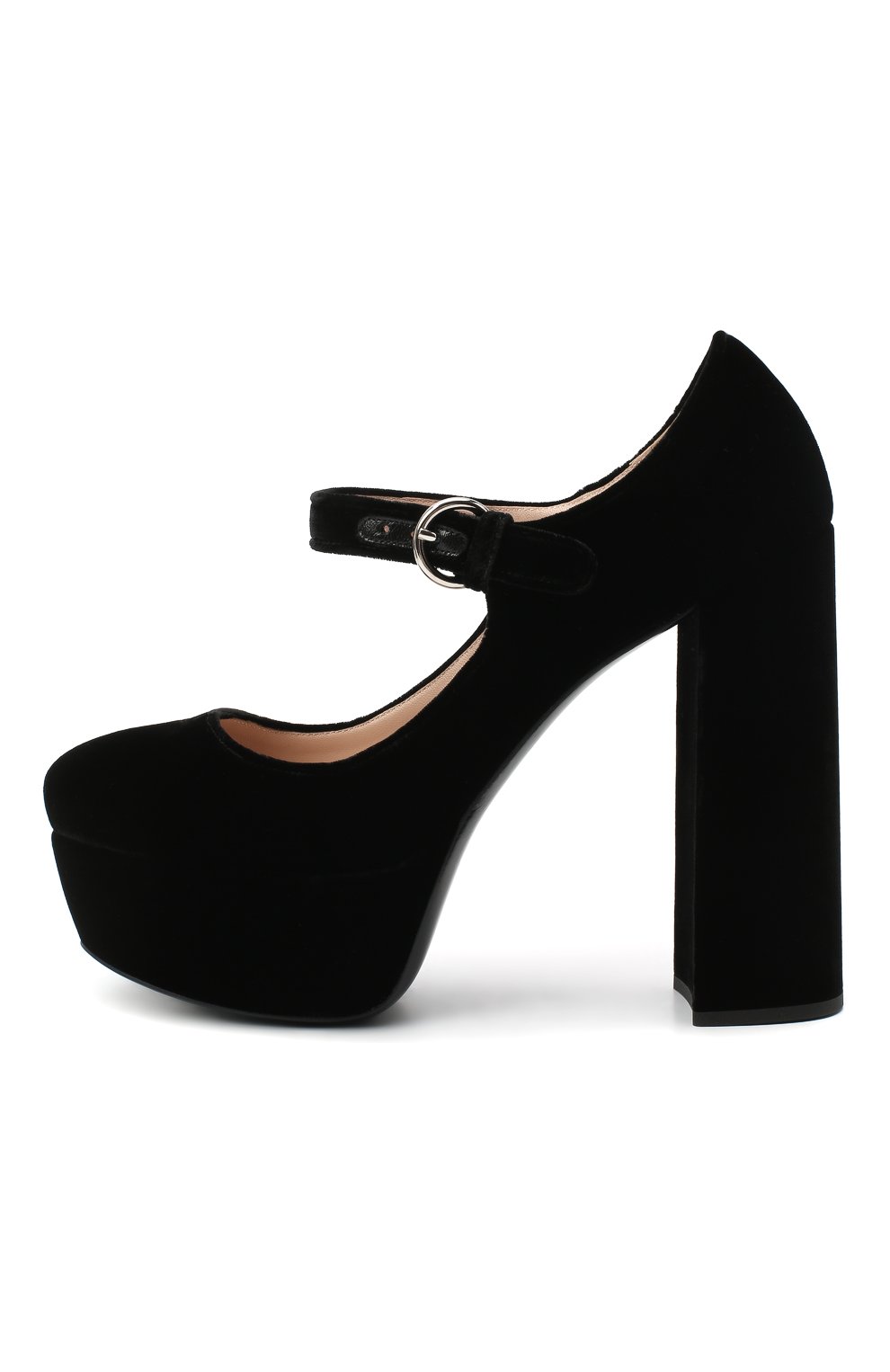 Женские черные текстильные туфли Miu Miu — купить в интернет магазине ЦУМ арт 5ip588 68