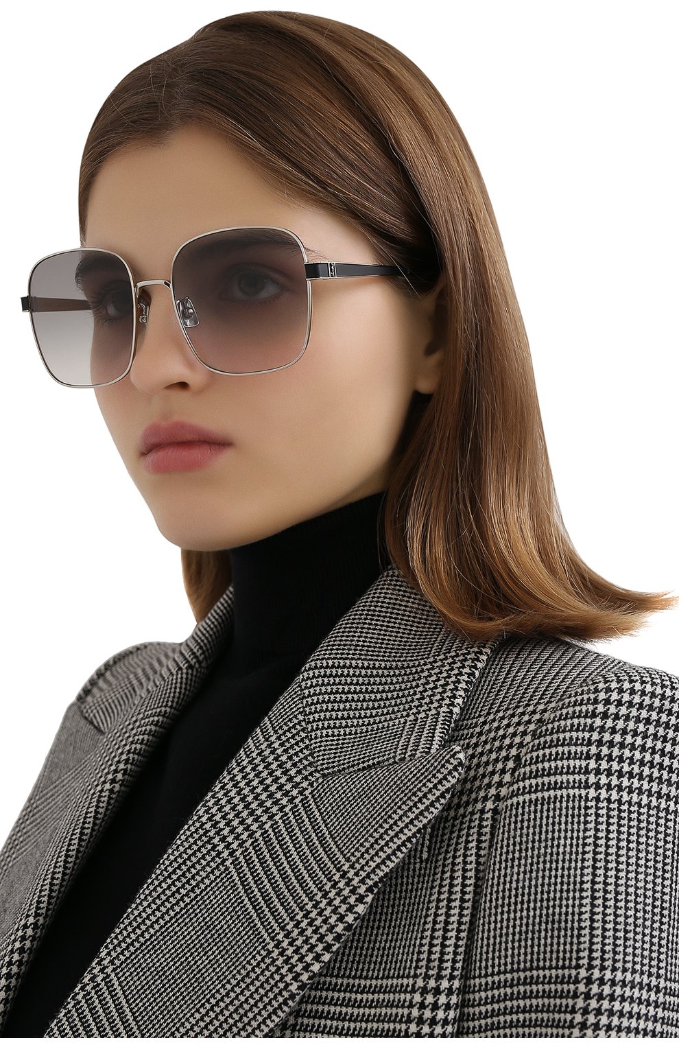Женские светло-серые солнцезащитные очки SAINT LAURENT купить в ...