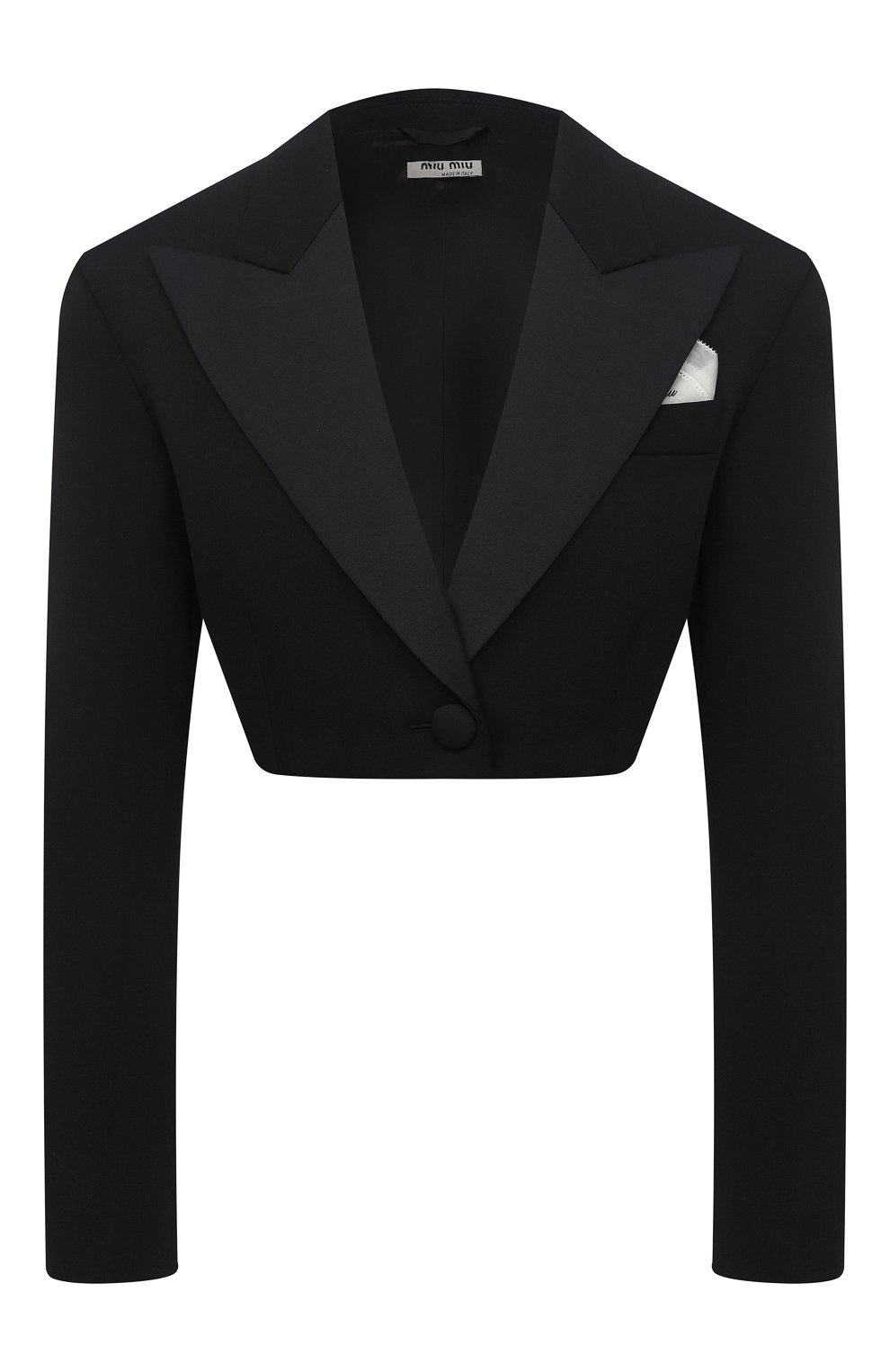 Женский черный шерстяной жакет Miu Miu — купить в интернет магазине ЦУМ арт Mh1639 1r1 F0002