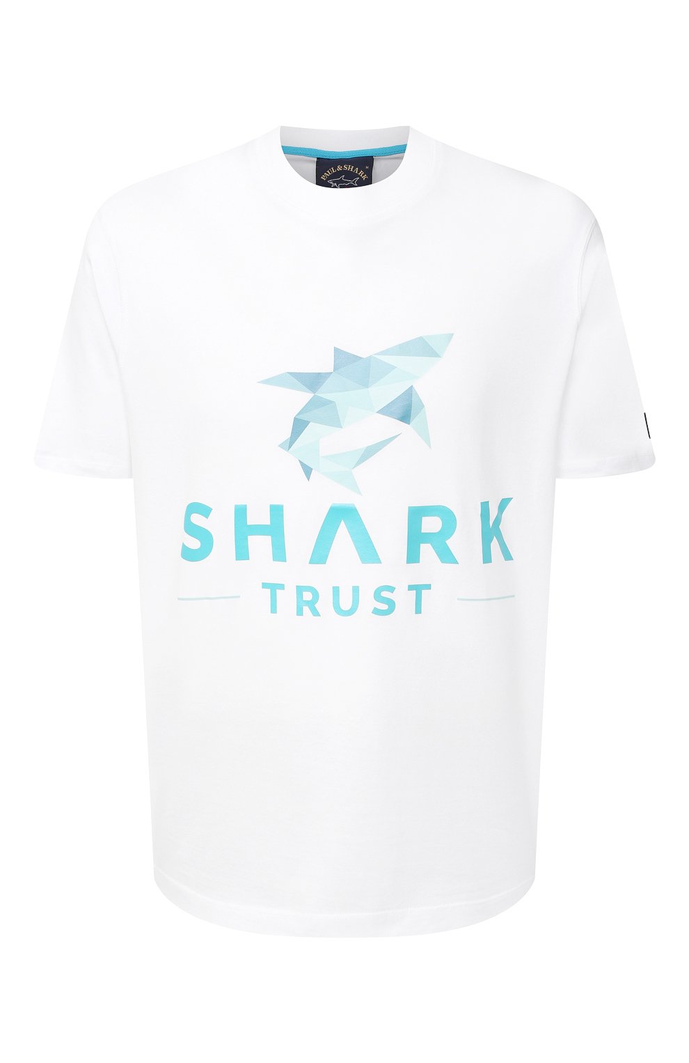 Мужская белая хлопковая футболка PAUL&SHARK купить в интернет-магазине ...
