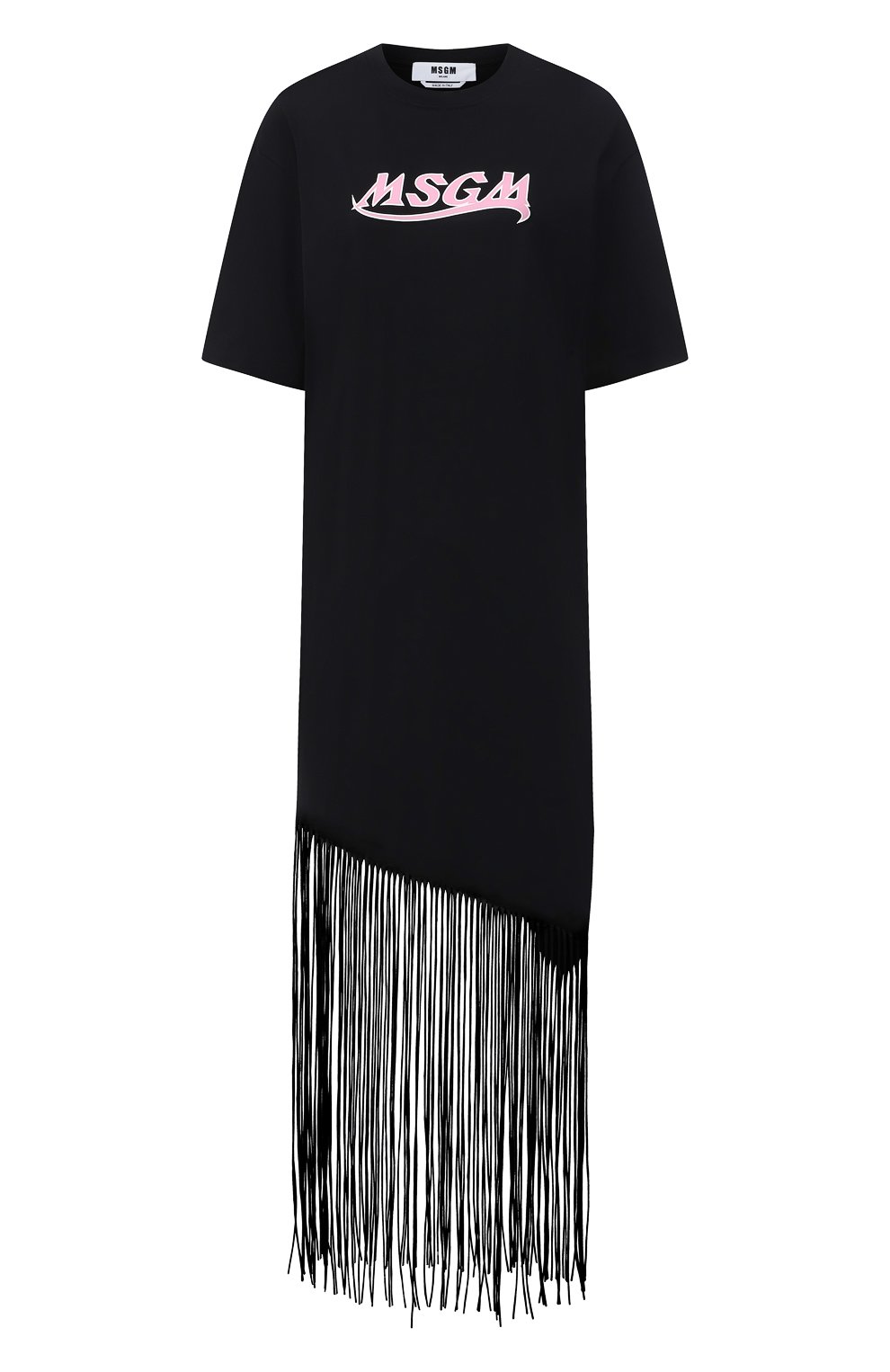 Женское черное хлопковое платье MSGM купить в интернет-магазине ЦУМ ...