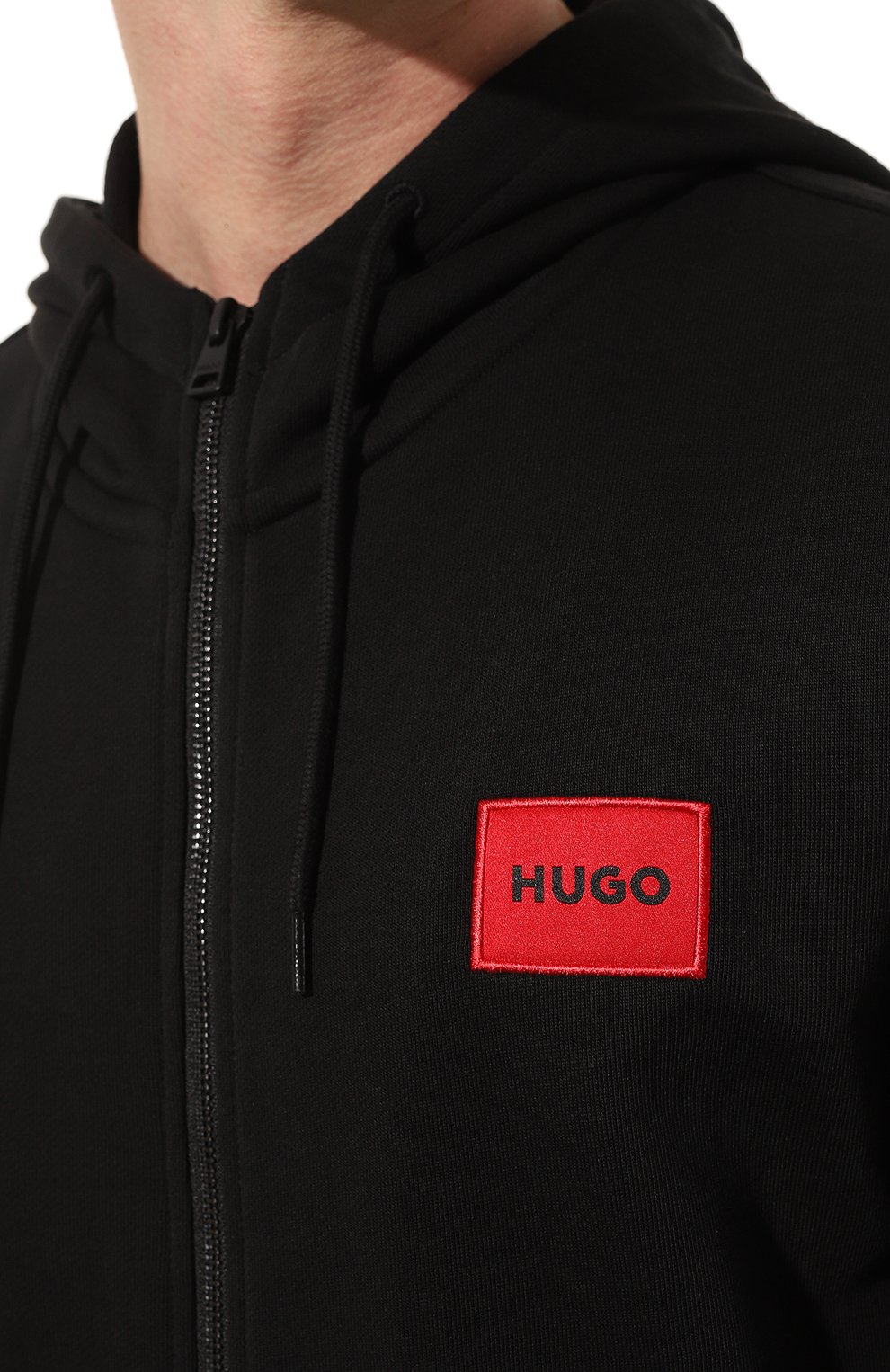 Мужской черный хлопковая толстовка HUGO — купить в интернет-магазине ...