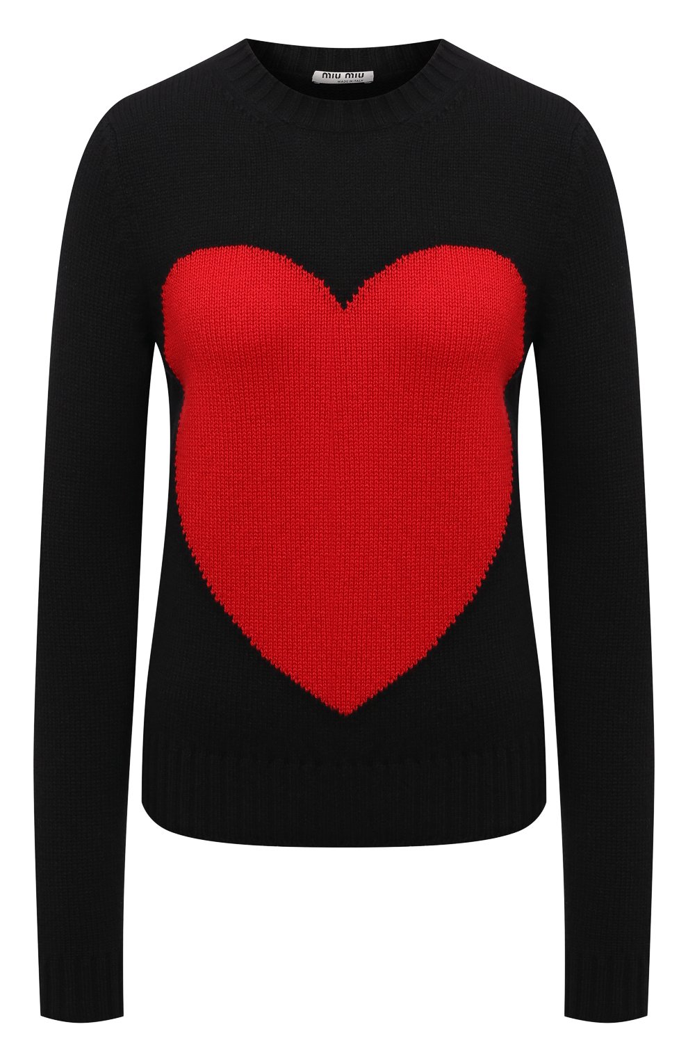 Женский черный шерстяной свитер Miu Miu купить в интернет магазине ЦУМ арт Mml453 1h3s F0002