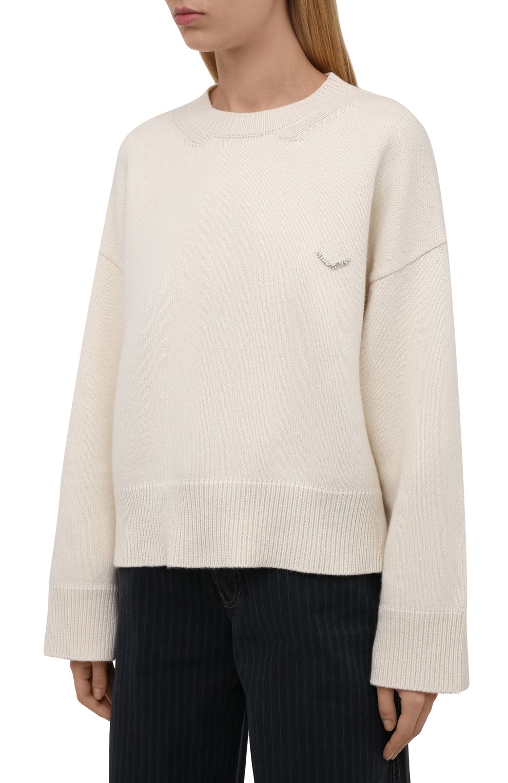 Женский кремовый кашемировый свитер Miu Miu купить в интернет магазине ЦУМ арт Mml461 1rz1 F0l86
