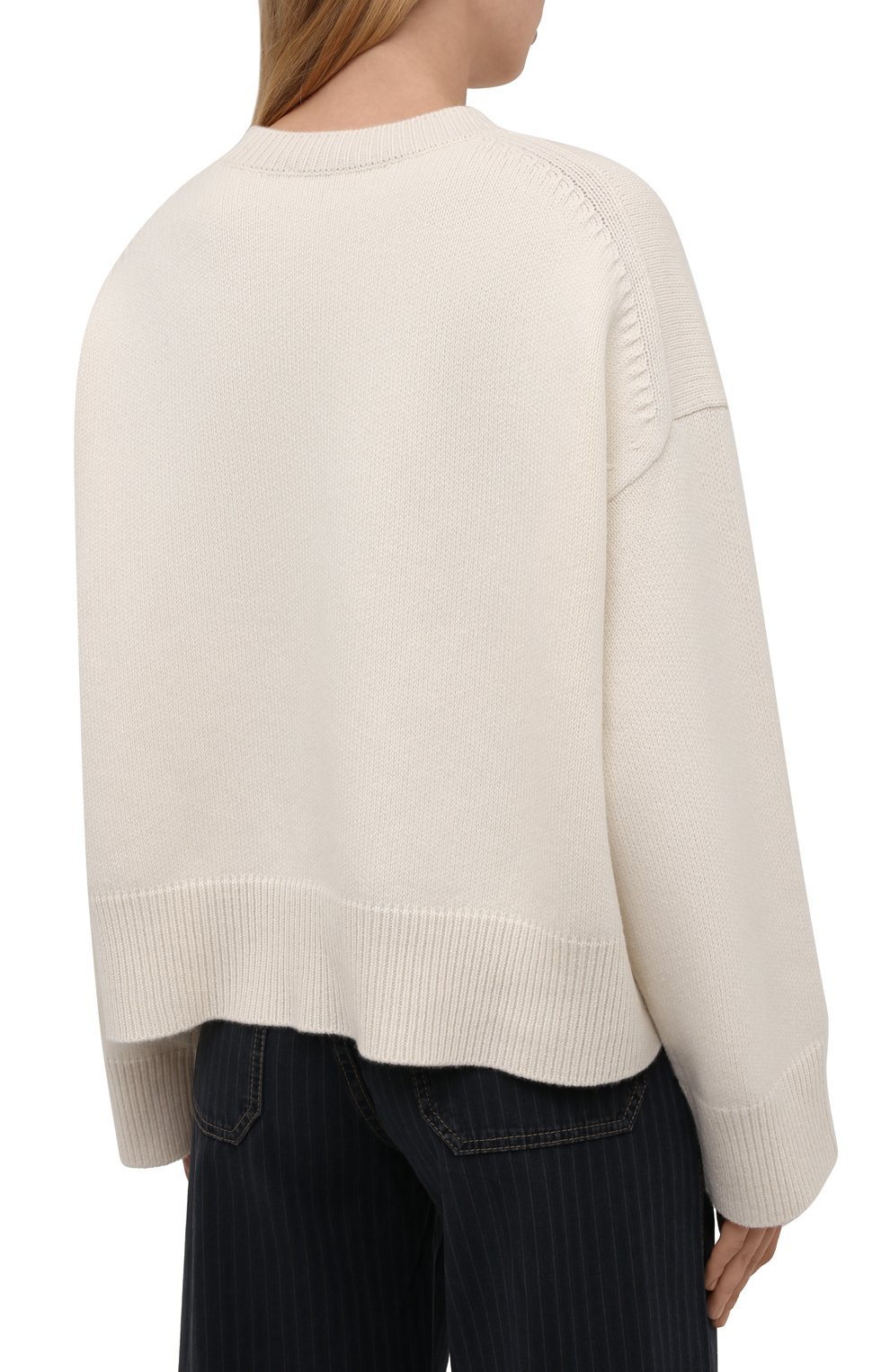 Женский кремовый кашемировый свитер Miu Miu купить в интернет магазине