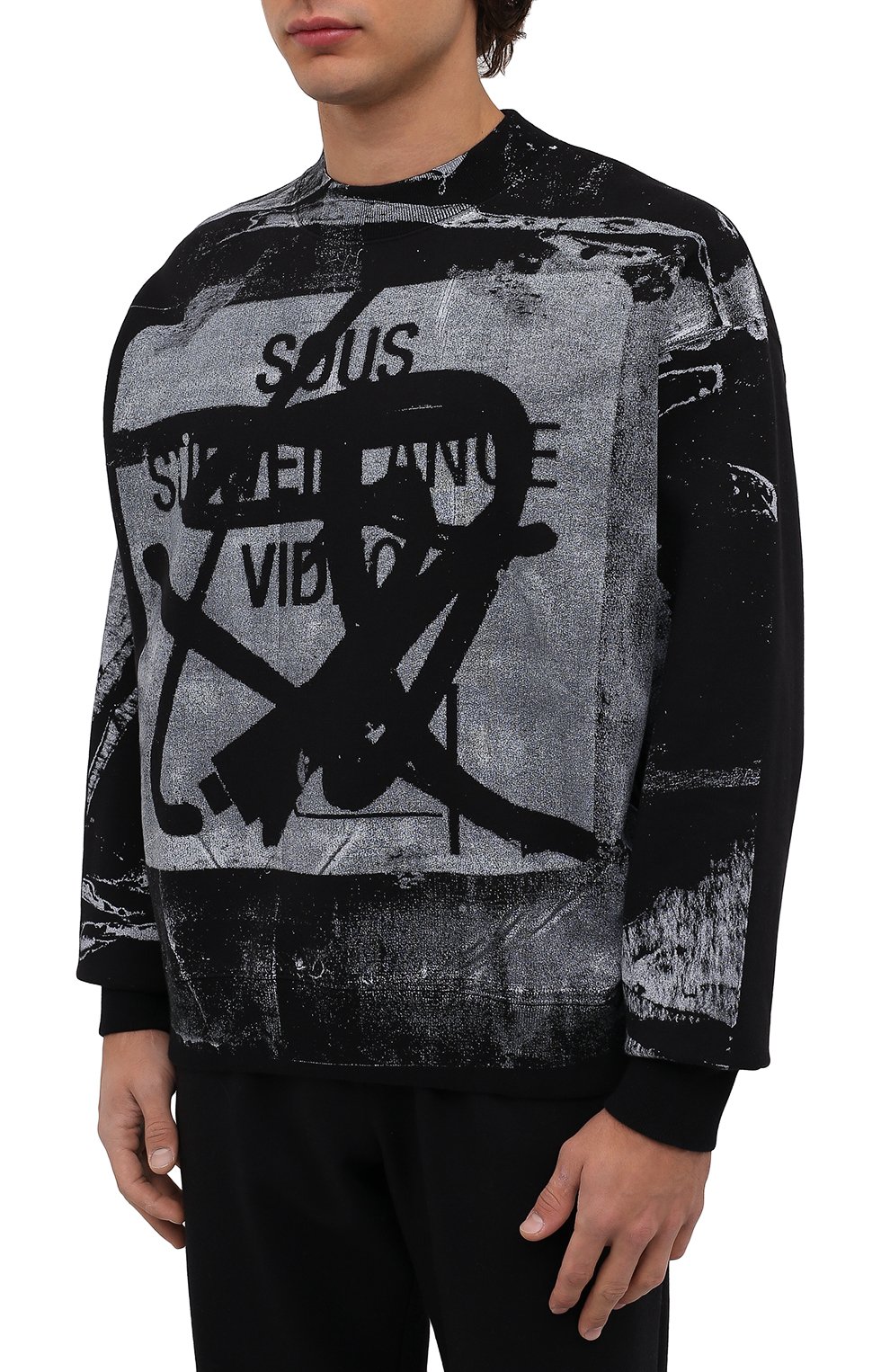 Мужской черный хлопковый свитшот OFF-WHITE купить в интернет-магазине ...