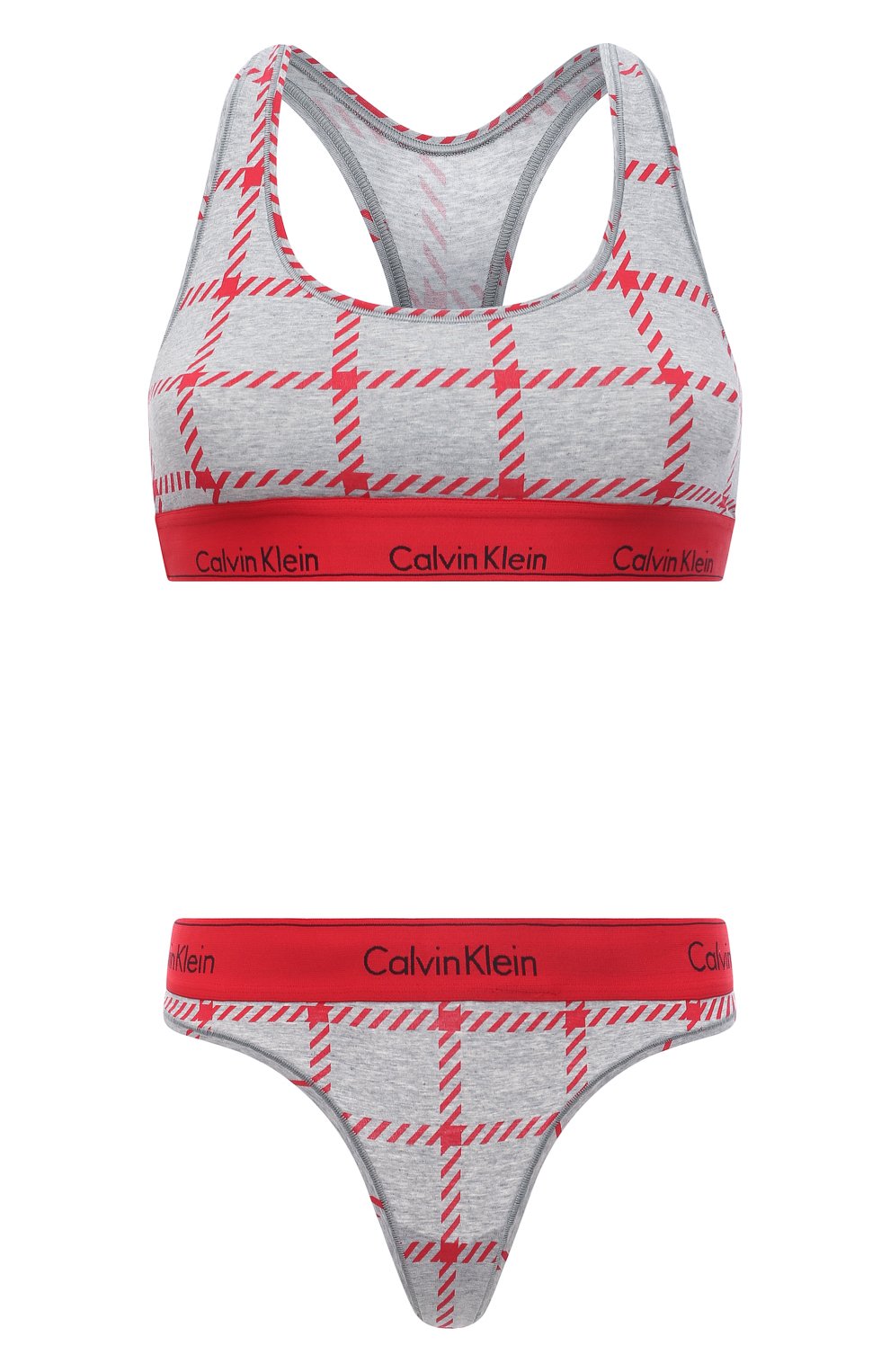 Женские серые комплект бра-топ и трусы CALVIN KLEIN купить в интернет ...