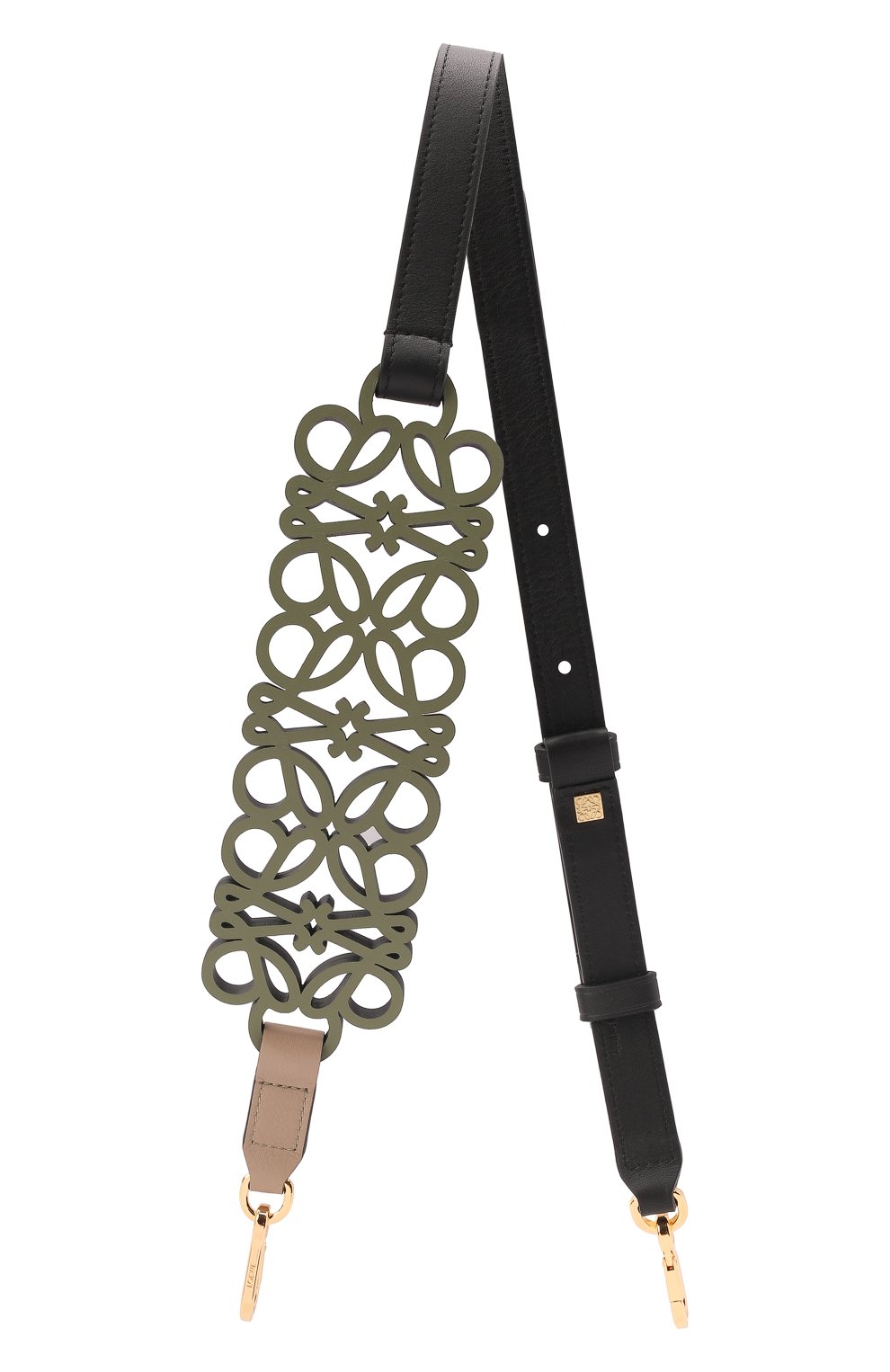 Женские зеленые кожаный ремень для сумки anagram LOEWE купить в ...