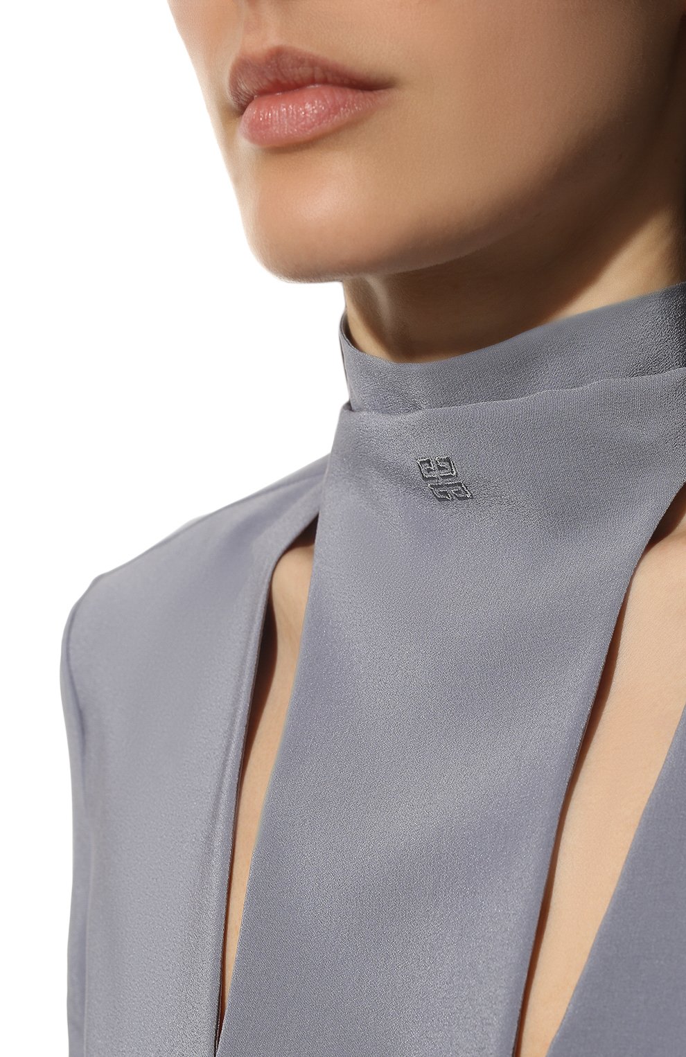 Женская серая шелковая блузка GIVENCHY купить в интернет-магазине ЦУМ ...