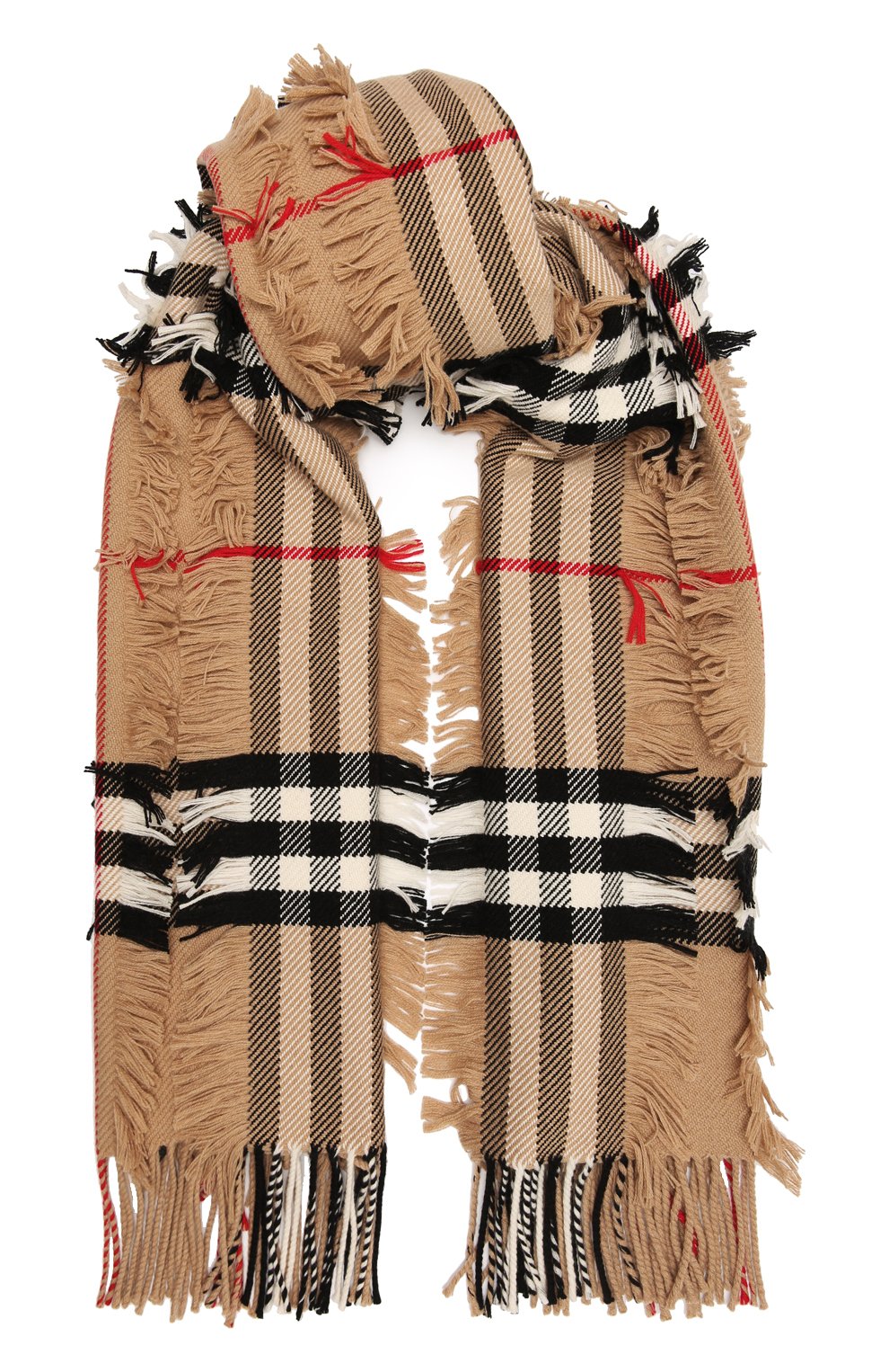 Мужской бежевый шарф из кашемира и шерсти BURBERRY купить в интернет ...
