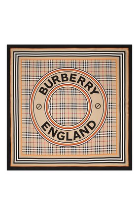 Женский бежевый шелковый платок BURBERRY купить в интернет-магазине ЦУМ ...