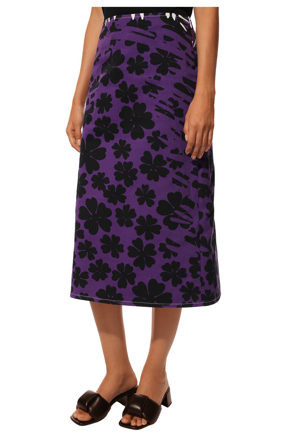 Женская фиолетовая джинсовая юбка Miu Miu купить в интернет магазине ЦУМ арт Mg1757 10mg F0cfw