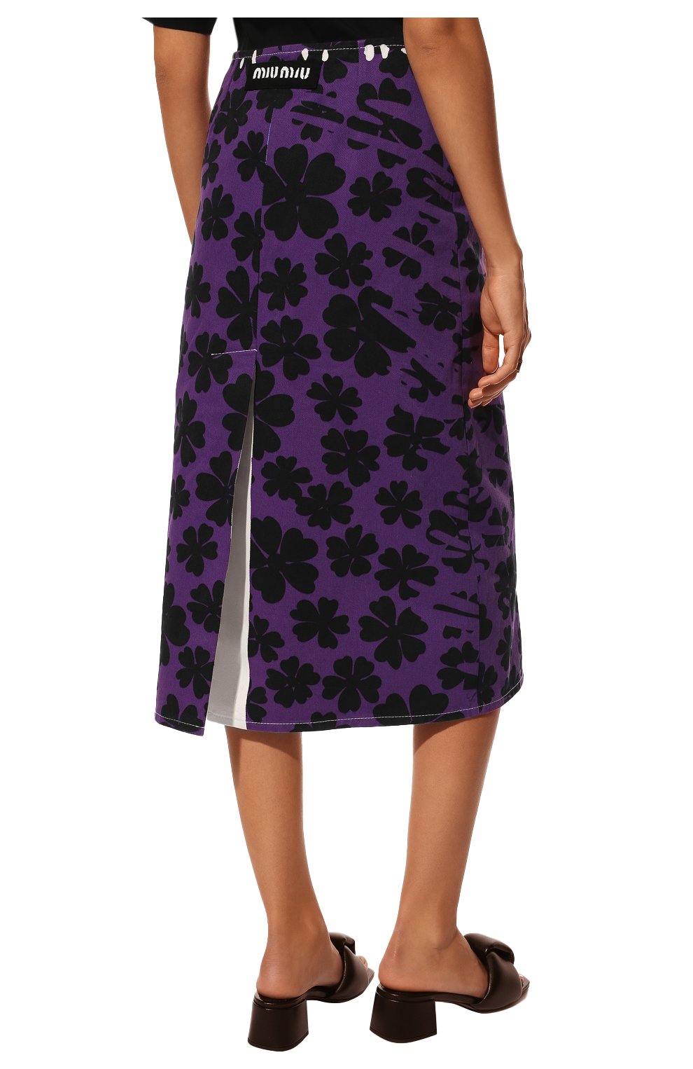 Женская фиолетовая джинсовая юбка Miu Miu купить в интернет магазине ЦУМ арт Mg1757 10mg F0cfw