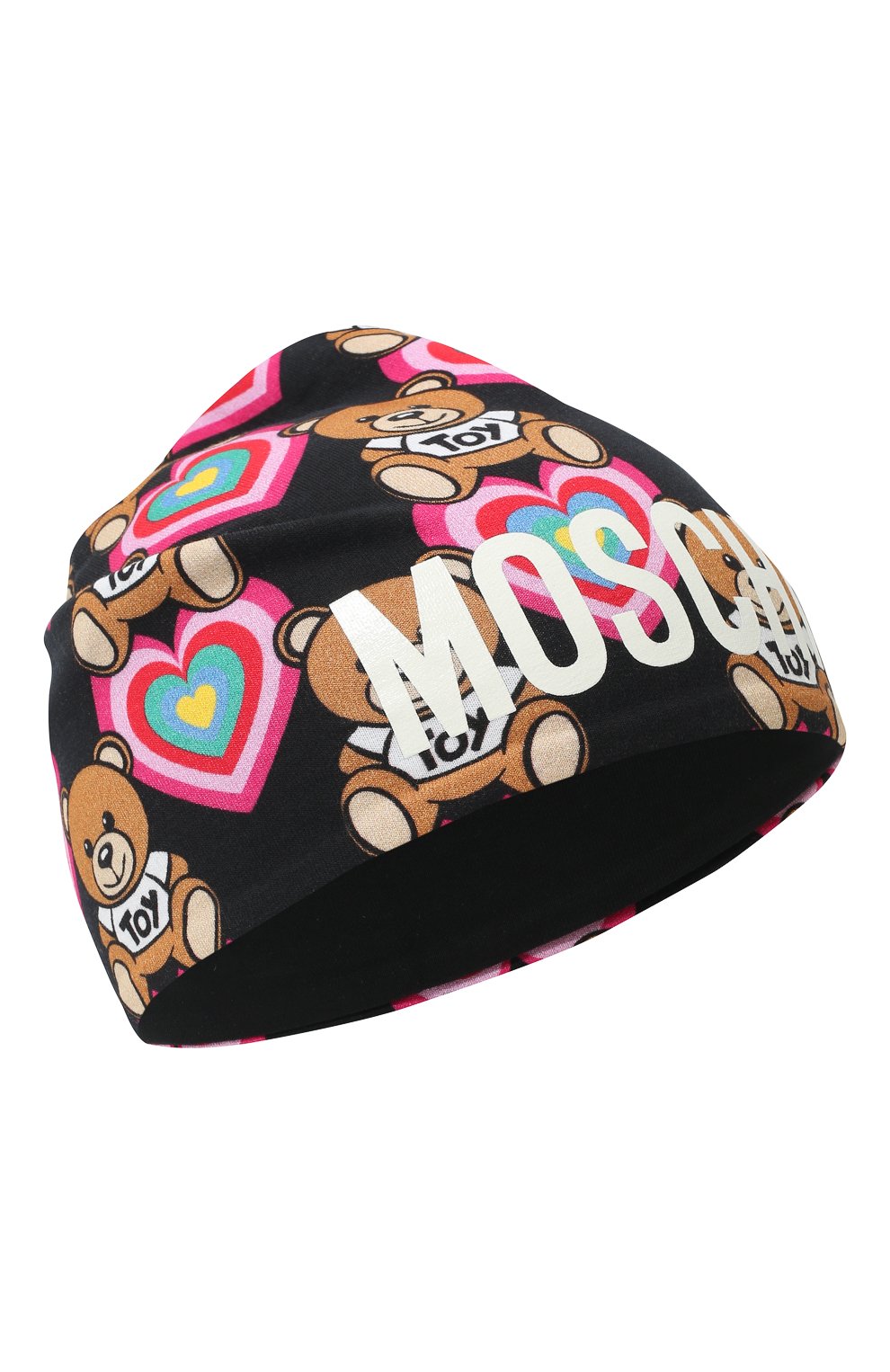 Хлопковая шапка MOSCHINO черного цвета — купить в интернет-магазине ЦУМ ...