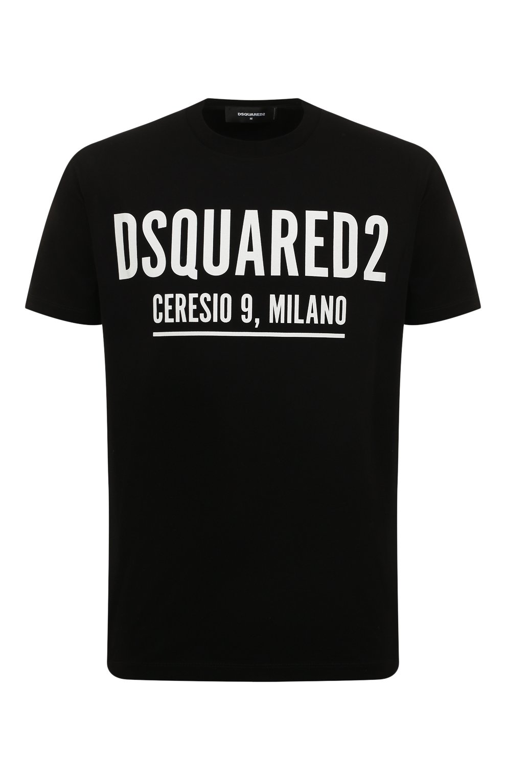 Мужская черная хлопковая футболка DSQUARED2 купить в интернет-магазине ...