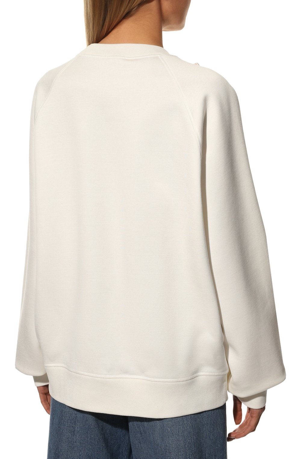 Женский молочный свитшот Miu Miu — купить в интернет магазине ЦУМ арт Mjl741 1wap F0009