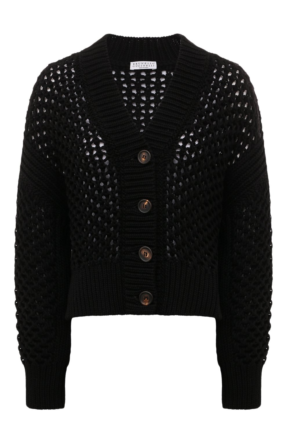 Женский черный хлопковый кардиган BRUNELLO CUCINELLI купить в интернет ...