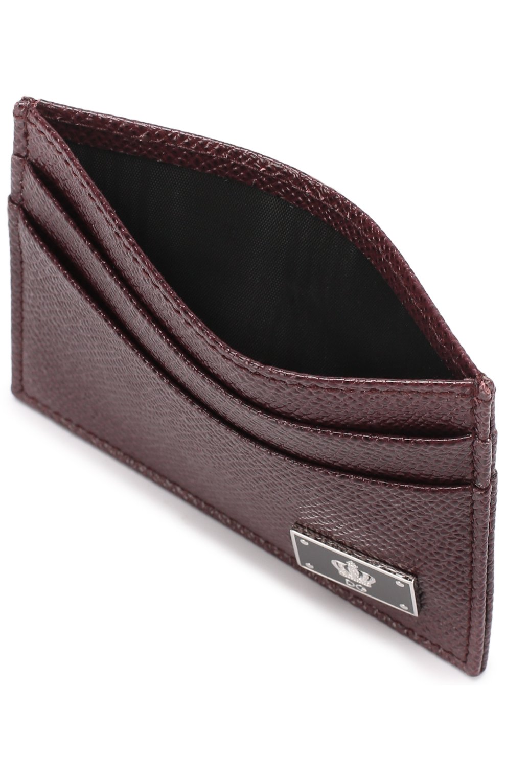 Мужской бордовый кожаный футляр для кредитных карт DOLCE & GABBANA ...