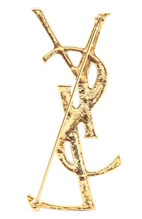 Женская золотая брошь SAINT LAURENT купить в интернет-магазине ЦУМ, арт ...
