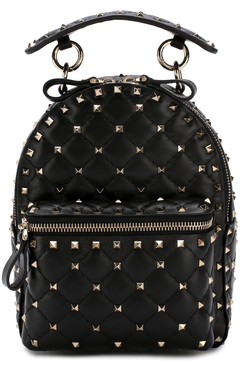 Женский черный рюкзак rockstud spike mini VALENTINO купить в интернет ...