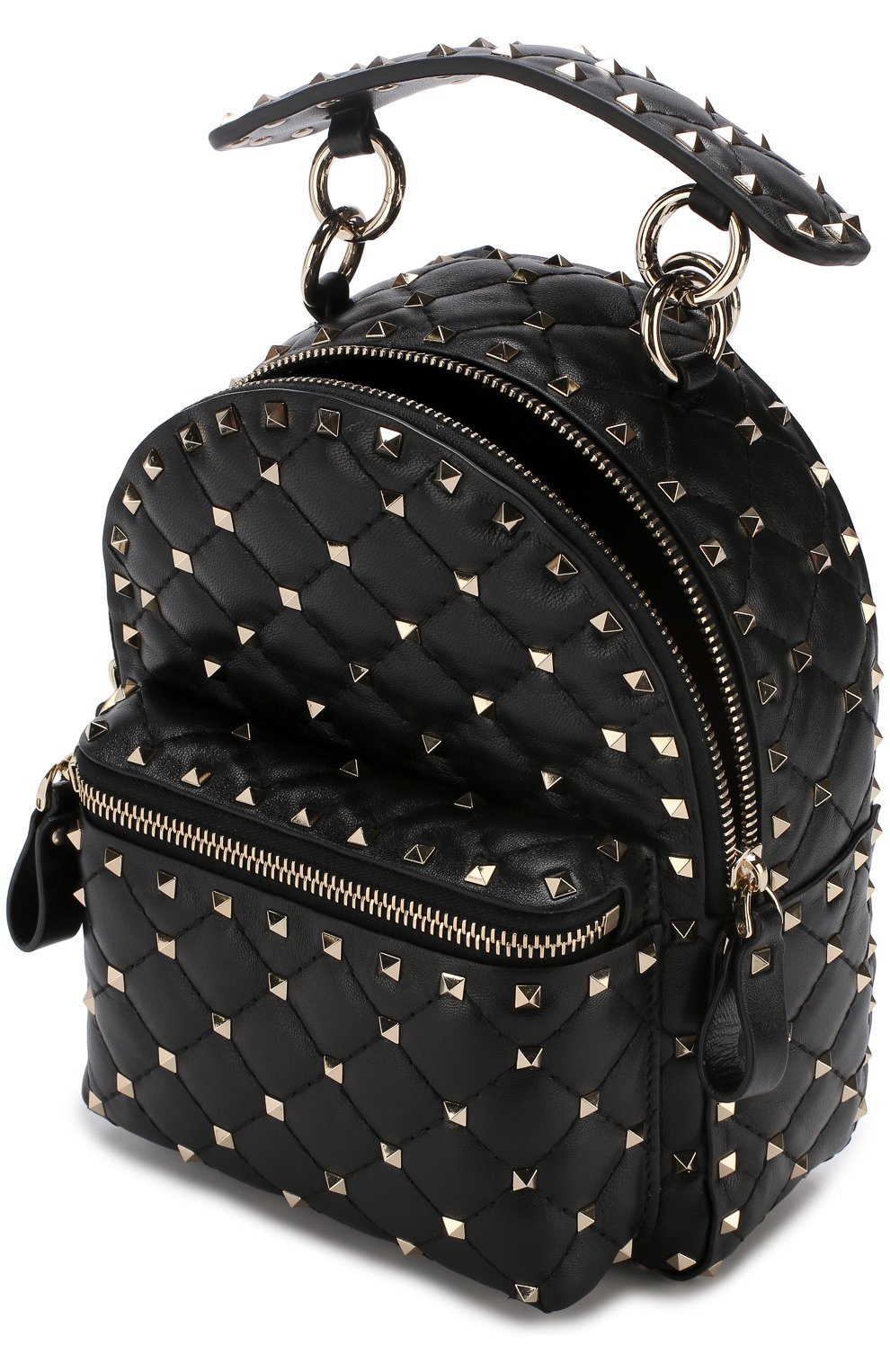 Женский черный рюкзак rockstud spike mini VALENTINO купить в интернет ...