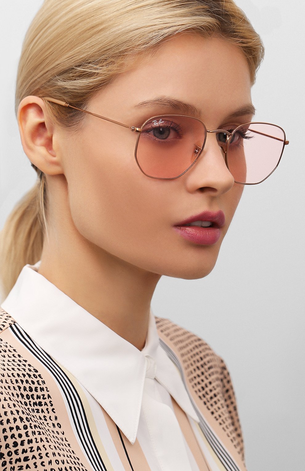 Женские розовые солнцезащитные очки RAY-BAN купить в интернет-магазине ...